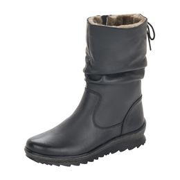 Stiefelette Remonte "Remonte Stiefelette Leder", Damen, Gr. 37, schwarz, schwarz, Leder, Schuhe