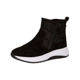 Stiefelette Caprice "Caprice Stiefelette Leder/Textil", Damen, Gr. 39, schwarz, Leder, Textil, Schuhe Stiefelette