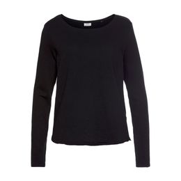 Marc O'Polo Langarmshirt MARC O'POLO DENIM, Damen, Gr. XS, schwarz, Slub, Obermaterial: 100% Baumwolle, unifarben, figurbetont hüftlang, U-Boot-Ausschnitt, abgesteppt, Shirts, als tolles Langarm-Basic