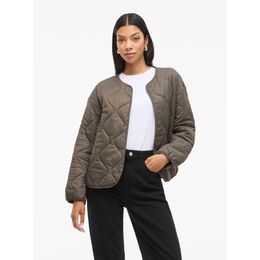 Steppjacke Vila "VIDUNE LIGHT JACKET - NOOS", Damen, Gr. 36, grün (falcon), Web, Obermaterial: 100% Polyester, unifarben, regular fit, Rundhals, Jacken