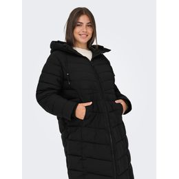 Steppmantel Only CARMAKOMA "CARJULIET LIFE QUILT COAT OTW", Damen, Gr. L, schwarz, Web, Obermaterial: 100% Polyester, unifarben, regular fit, Mäntel