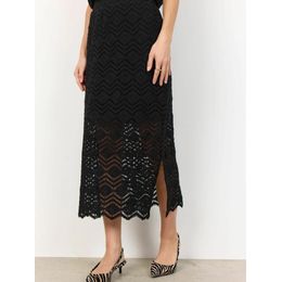 Midirock soyaconcept "Soya Concept Skirt SC-RUSLA 4", Damen, Gr. L, 9999 schwarz, Obermaterial: 100% Baumwolle, Röcke