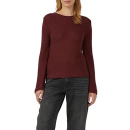 s.Oliver Damen Strickpulloverschwarz merlot, Gr. 44, unifarben, Strick, Obermaterial: 60% Baumwolle, 40% Polyacryl, Pullover, mit Rundhals