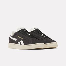 Sneaker Reebok CLASSIC "CLUB C GROUNDS UK", Damen, Gr. 42, washedschwarz, paperwei&szlig;, chalk, Leder, Synthetik, Schuhe Sneaker