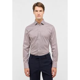 Langarmhemd Eterna "SLIM FIT", Herren, Gr. 40, Normalgrößen, burgunder, Twill, 100% Baumwolle, schmal, Manschette, Hemden, NON IRON (bügelfrei)