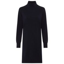 Strickkleid Gant "SUPERFINE LAMBSWOOL KNIT", Damen, Gr. L, N-Gr, evening blau, Strick, Obermaterial: 100% Wolle, ca. Mitte Knie, Rippbündchen, Kleider, Winterkleid, relaxed fit, Rollkragen, aus reiner Wolle