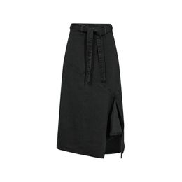 Midirock soyaconcept "Soya Concept Skirt SC-KIMBERLY", Damen, Gr. 38, 2644 dunkelgrau denim, Obermaterial: 81% Baumwolle, 17% Polyester, 2% Elasthan, Röcke