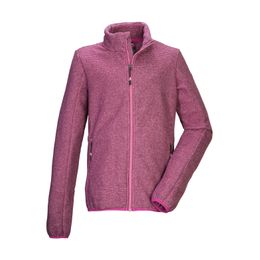 Fleecejacke Killtec "KOW 215 GRLS KNTFLC JCKT", M&auml;dchen, Gr. 152, himbeere, Obermaterial: 100% Polyester, Jacken Fleecejacke, Strickfleecejacke f&uuml;r Kids, Kinnschutz, Zipper-Taschen