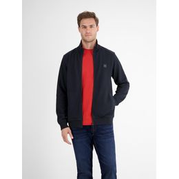 Sweatjacke Lerros, Herren, Gr. M, classic navy, Sweatware, Obermaterial: 83% Baumwolle, 16% Polyester, 1% Elasthan, unifarben, normal hüftbedeckend, Rundhals, Flachstrickbündchen, Sweatjacken, mit Stehkragen und Reißverschluss