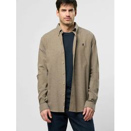 Langarmhemd MCS "MCS Shirt Henry", Herren, Gr. L, Normalgrößen, otter melange, Obermaterial: 100% Baumwolle, Hemden