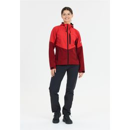Softshelljacke WHISTLER "Rosea V2", Damen, Gr. 38, dunkelrot, 100% Polyester, unifarben, normal, hoch geschlossener Ausschnitt, Jacken Softshelljacke, mit wasserabweisender Beschichtung