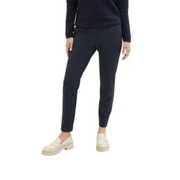 Jogger Pants Tom Tailor, Damen, Gr. 38, Länge 32, blau (marine), Jersey, Obermaterial: 60% Viskose, 34% Polyamid, 6% Elasthan, unifarben, lässig geschnitten lang, Hosen, mit Bundfalten