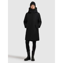 Kurzmantel Khujo "WEBB", Damen, Gr. L, schwarz, Canvas, 100% Polyester, unifarben, eingesetzt elastischer Bund mit Windstopper, Mäntel
