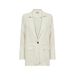 soyaconcept Damen Blusenblazer "Soya Concept Blazer SC-POULA 3"1620c cream combi, Gr. 44, Obermaterial: 70% Viskose, 30% Leinen, Blazer