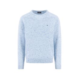 Fynch-Hatton Herren Strickpullovercrystal bl, Gr. 4XL, meliert, Strick, Obermaterial: 65% Wolle, 30% Nylon, 5% Alpaka, Pullover, meliert, mit Rundhals