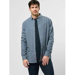 Langarmhemd MCS "MCS Shirt Henry", Herren, Gr. L, Normalgrößen, ensign melange, Obermaterial: 100% Baumwolle, Hemden