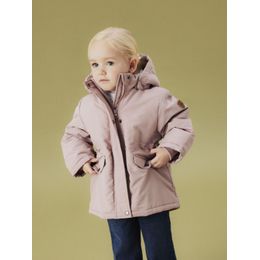 Parka name it "NMFMARLOW PARKA JACKET PB", Mädchen, Gr. 128, woodrose, Web, Obermaterial: 100% Polyester, unifarben, regular fit normal, Jacken