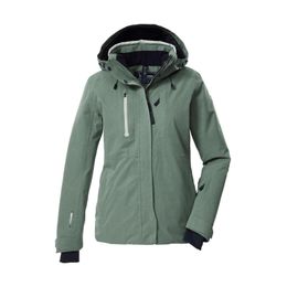 Skijacke Killtec "KSW 35 WMN SKI JCKT", Damen, Gr. 36, graugrün, Oberstoff: 100% Polyester, Futter: 100% Polyester, Füllung: 100% Polyester (recycelt), Jacken, Wasserdicht, atmungsaktiv, PFAS-frei, recyceltes Material