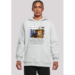 Kapuzenpullover F4NT4STIC "Star Wars Use the Force", Herren, Gr. M, erdgrau, Obermaterial: 65% Baumwolle, 35% Polyester, slim fit, Pullover, Premium Qualität