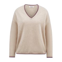 Peter Hahn - V-Pullover, beige, Gr. 40 / M - Kaschmir