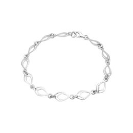 Elli Armband 'Feder, Oval' Damen Gr&ouml;&szlig;e 19 silber