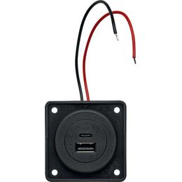 Berker Integro Ladesteckdose USB A + C 12 V schwarz matt - 12 / 24 V Einbausteckdosen
