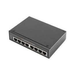 Digitus 8 Port Gigabit Ethernet Netzwerk, Switch schwarz