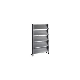 Design-Prospektst&auml;nder, f&uuml;r 20 x DIN A4, silber / schwarz kaiserkraft