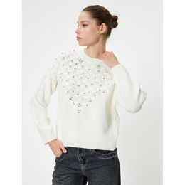 KOTON Pullover Damen Größe S ecru