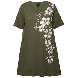 Ulla Popken Shirt Damen Größe XXXL/4XL beige / grün