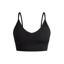 Smilodox Sport Bh Maria Solid Scrunch Adjustable Damen Gr&ouml;&szlig;e XL schwarz / wei&szlig;