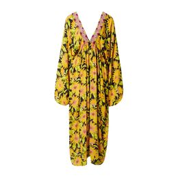 Warehouse Kleid Damen Gr&ouml;&szlig;e 46 gelb / hellgr&uuml;n / helllila / schwarz Sommerkleid