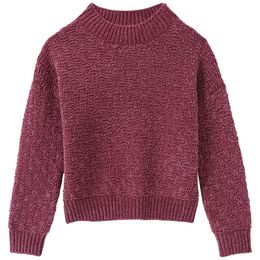 Yigga M&auml;dchen Pullover aus Chenille-Garn