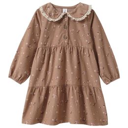 Topomini Baby Cord-Kleid mit Blumen allover