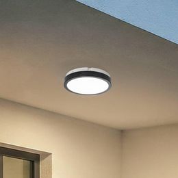 LED-Deckenleuchte Vera, schwarz, Kunststoff, Ø 22 cm, IP65