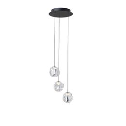 LOOM Design LED-Pendelleuchte Ice Ball 3, klar, Acryl