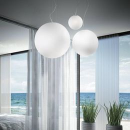 Ideal Lux Pendelleuchte Mapa, Ø 50 cm, Opalglas, Kugel