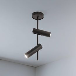 Sigma Deckenspot Leda 2, olivgrün, 2-flammig, Stahl, Höhe 55 cm