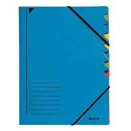 Leitz Ordnungsmappe 39070035 DIN A4 Blau Karton 7 Fächern 24,5 x 32 cm