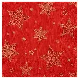 Papstar Christmas Shine Servietten Rot 25 x 25 cm 20 Stück