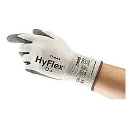 Ansell HyFlex Mechanical Protection Mehrweg Handschuhe PU (Polyurethan) HPPE, Nylon, Spandex Größe 7 Grau, Weiß 12 Paar