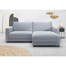 Ecksofa Home Affaire, B:226cm H:85cm T:190cmlight blau, 85% Polyester, 15% Viskose, Wohnzimmer, Sofas, "Ecksofa Jiro, L-Form, große Sitztiefe, Breite