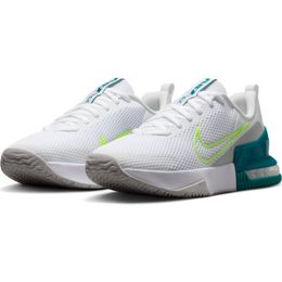 Nike Herren Trainingsschuh "M AIR MAX ALPHA TRAINER 6", Gr. 44weiß, hot lime, bright spruce, grau fog, Synthetik, Textil, Schuhe