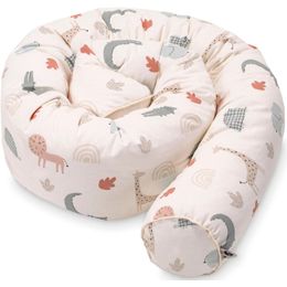 Julius Zöllner Nestchenschlange JULIUS ZÖLLNER "Organic, Wild Friends", bunt (wild friends), Obermaterial: 100% Baumwolle. Füllung: 100% Polyester, Bettnestchen, Made in Germany