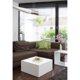 Couchtisch Salesfever, weiß, B:60cm H:30cm T:60cm, Tische, Ultramoderner Hochglanztisch mit Lounge-Charakter und pflegeleichter O