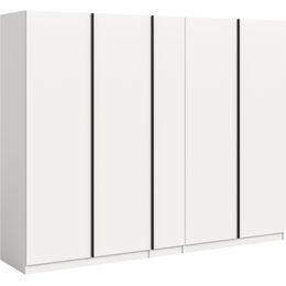 Kleiderschrank Home Affaire "BENDINGO, TOPSELLER, Schlafzimmerschrank, Schrank, Garderobenschrank", weiß, B:230cm H:183cm T:53cm, FSC-zertifizierter Holzwerkstoff, Schränke, Breite 230cm, weiß, 5-türig, 2 Kleiderstangen und 6 Ablageböden