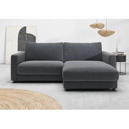 Ecksofa Home Affaire, B:226cm H:85cm T:190cmanthrazit, 100% Polyester, Wohnzimmer, Sofas, "Ecksofa Jiro, L-Form, große Sitztiefe, Breite 226 cm",
