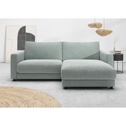 Ecksofa Home Affaire, B:226cm H:85cm T:190cmsage, 100% Polyester, Wohnzimmer, Sofas, "Ecksofa Jiro, L-Form, große Sitztiefe, Breite 226 cm", lose