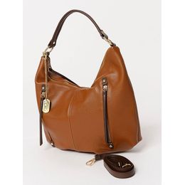 Anna Morellini Leder-Henkeltasche in Hellbraun - 79% | Damen-taschen