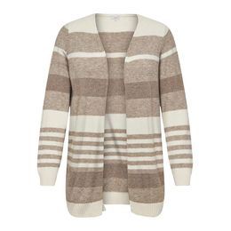 Only Cardigan in Hellbraun/ Creme - 52% | Größe XL-54 | Damen-pullover-cardigans